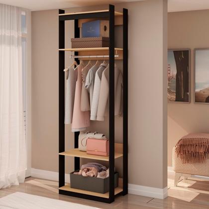 Guarda-roupa Closet Industrial com Cabideiro - Genialflex - Arara de ...