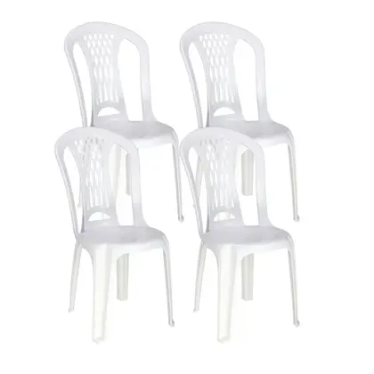 Kit 4 Cadeiras de Plástico Sem Braço Laguna Tramontina Basic - Móveis ...